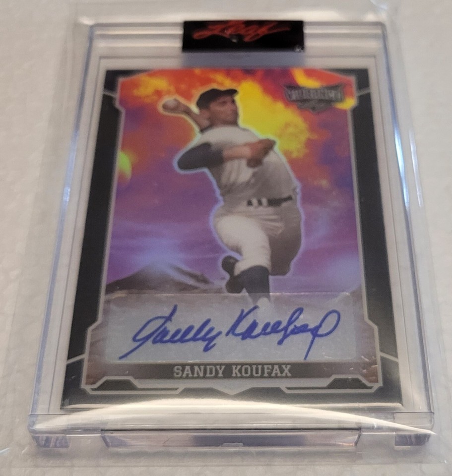 SANDY KOUFAX Auto Autograph - 2022 LEAF VIBRANCE SP Black/Navy | eBay