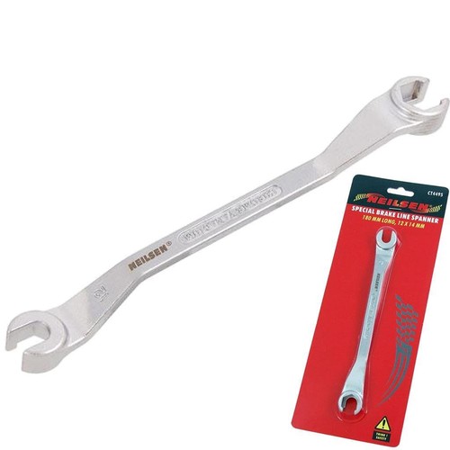 Neilsen Flare Nut Wrench Open-Ended Brake Line Pipe Spanner 12mm 14mm ...