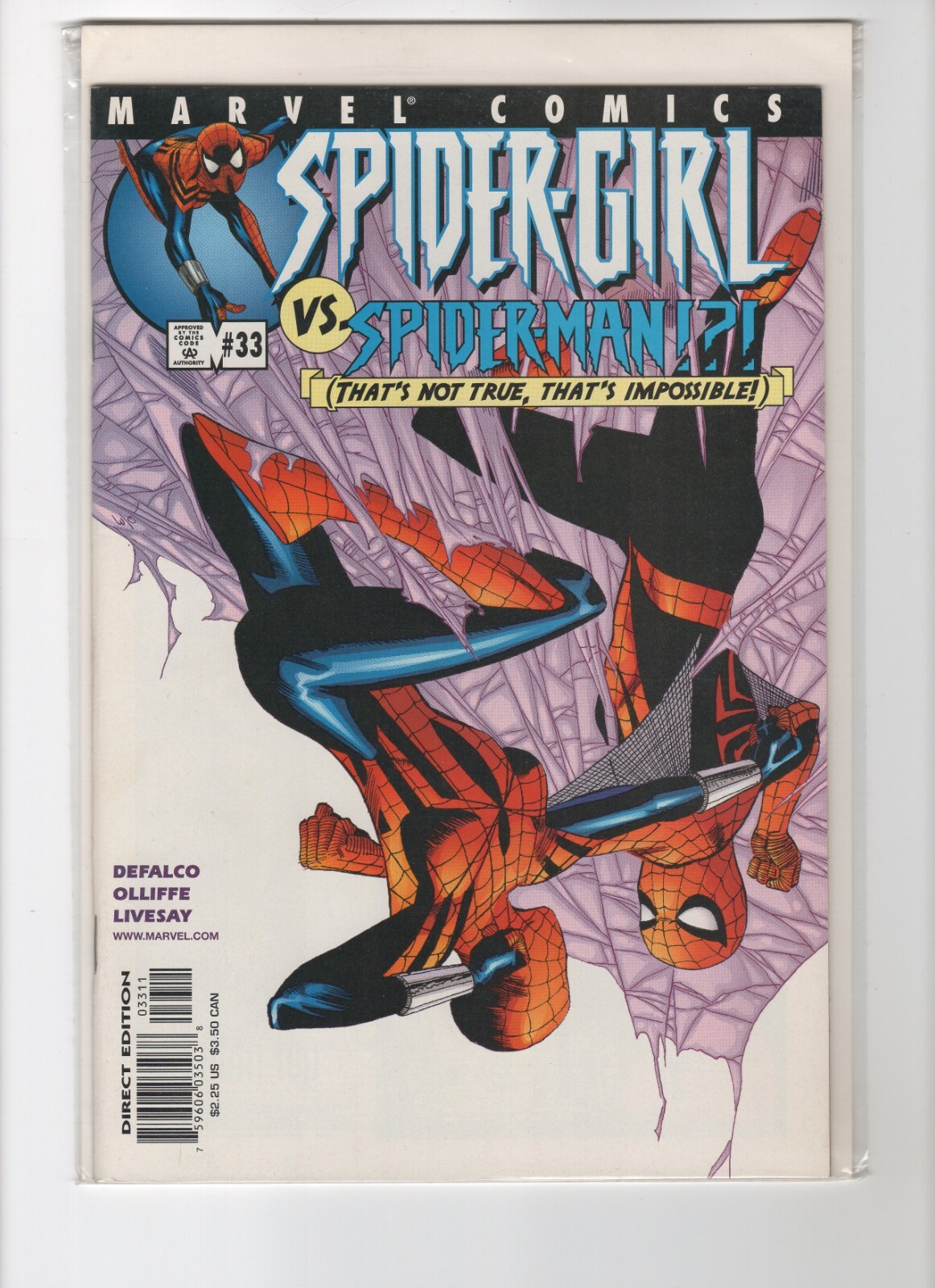 2001 SPIDER-GIRL vs. SPIDER-MAN #33 Marvel Comics | eBay