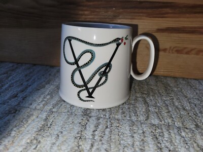 Anthropologie Florence Balducci Letter V Viper Coffee Mug White Black ...