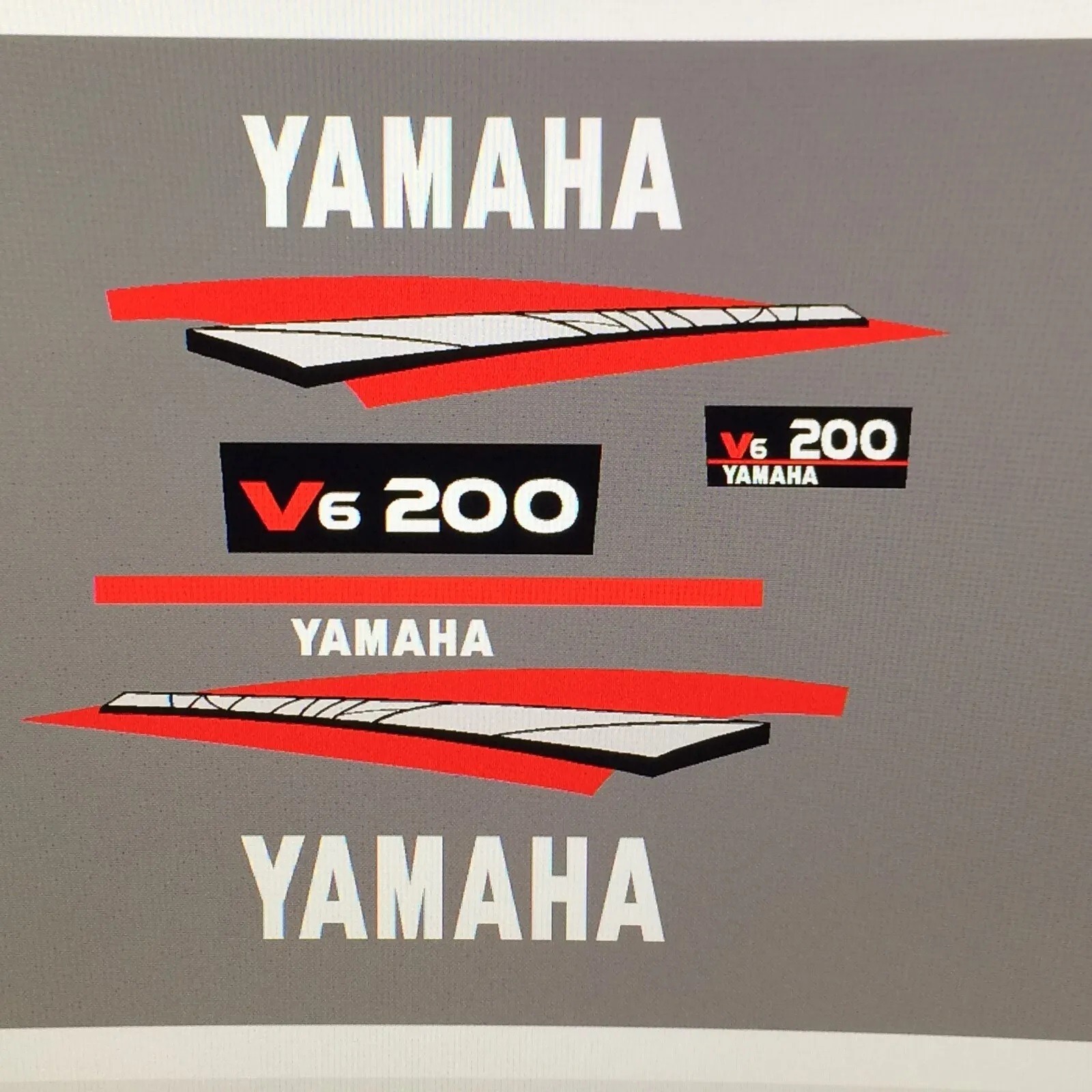 Yamaha Outboard Decal Sticker Kit Marine vinyl 200 hp | eBay