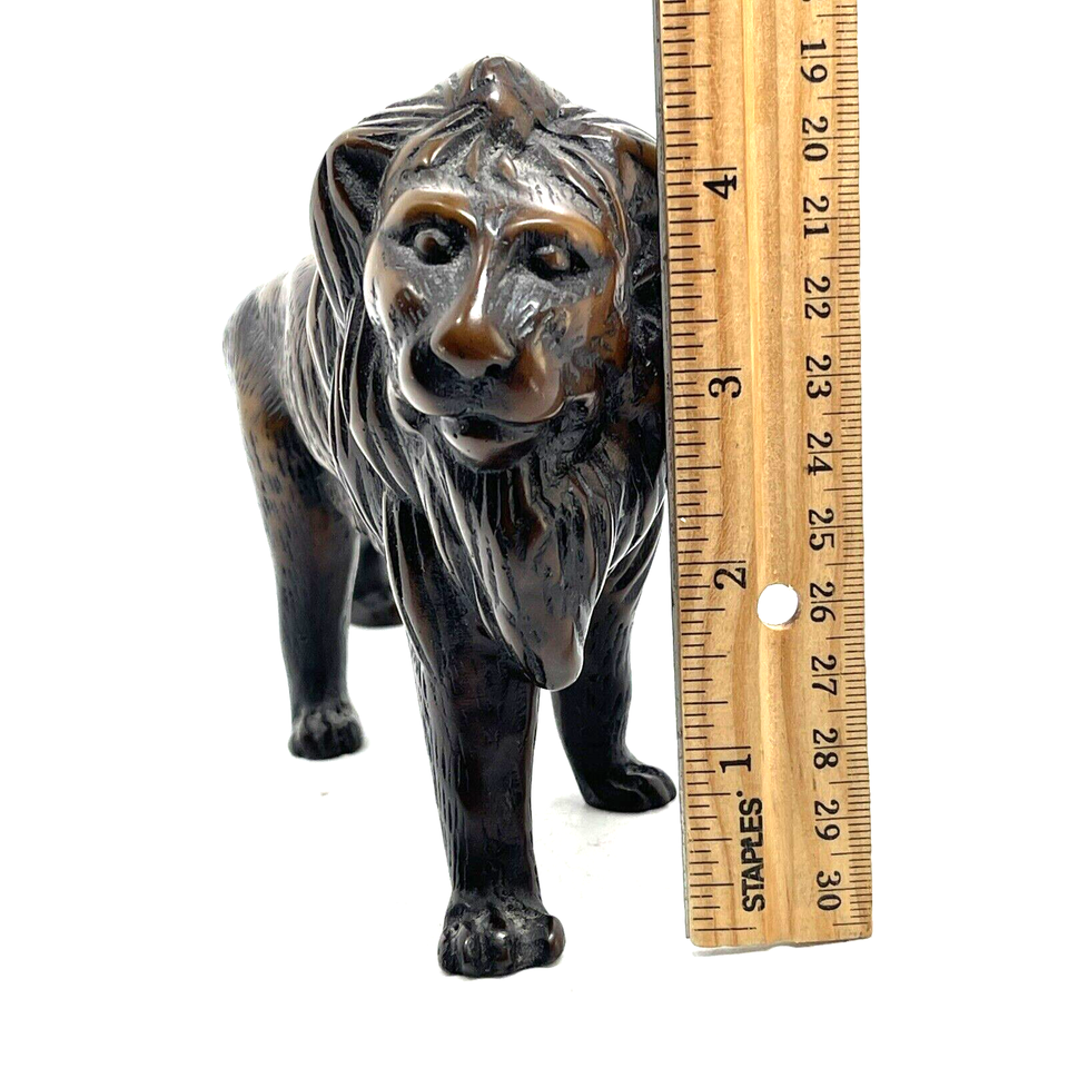 Vintage Solid Resin Lion Statue Anatomically Correct Figurine MCM 8” | eBay
