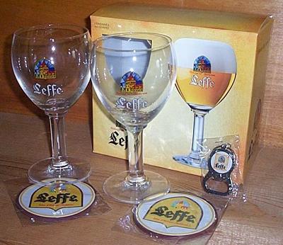 LEFFE BELGIAN GLASSES, COASTERS, OPENER GIFT SET NEW | eBay