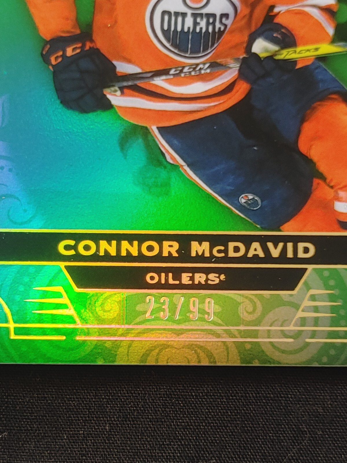 22-23 Upper Deck Stature Hockey Connor McDavid Parallel Green #23/99 ...