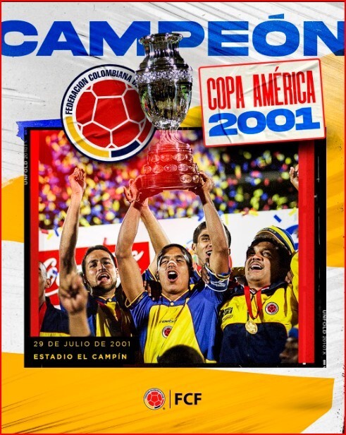 COLOMBIA 2001 HOME - CAMPEON COPA AMERICA - VALDERRAMA #10 - Medium ...