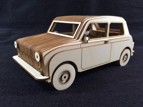 Laser Cut Wooden Mini Car 3D Model/Puzzle Kit | eBay