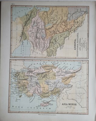 1878 ANTIQUE MAP ARMENIA MESOPOTAMIA BABYLONIA ASSYRIA - ASIA MINOR ...