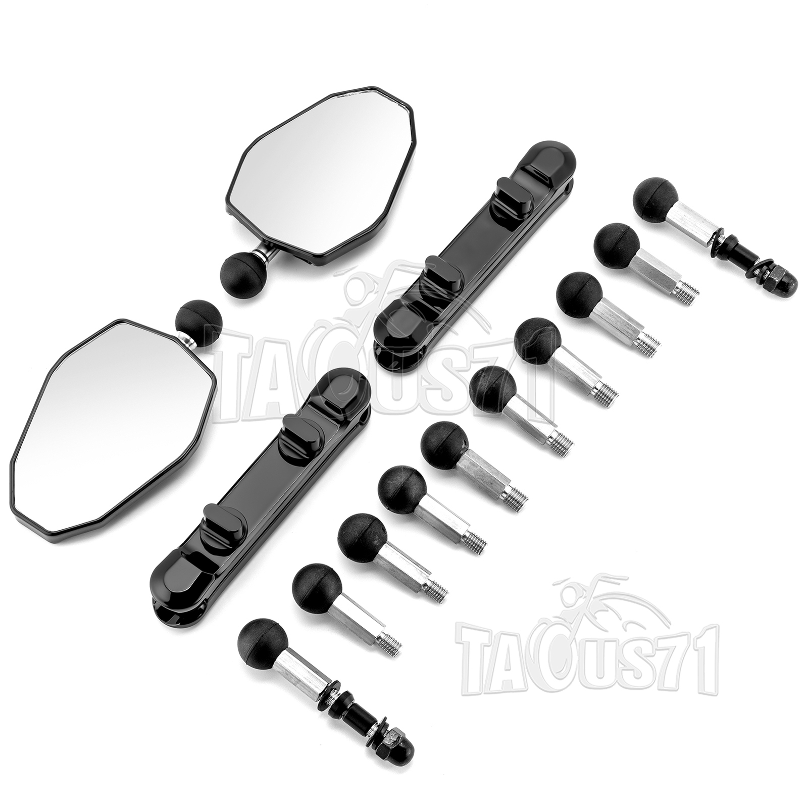 For 2020-2023 KTM 890 R Two Motorcycle Mirrors ADV w/6" Arm w/Ball ...