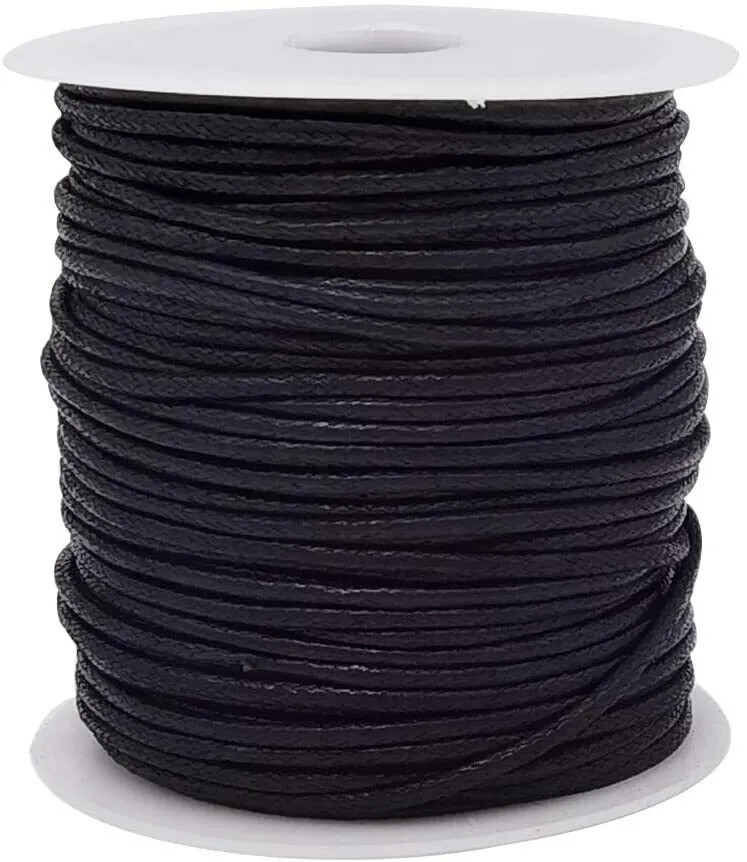 2mm Waxed Cotton Cord Jewelry Beading Macrame Knotting String Cording ...