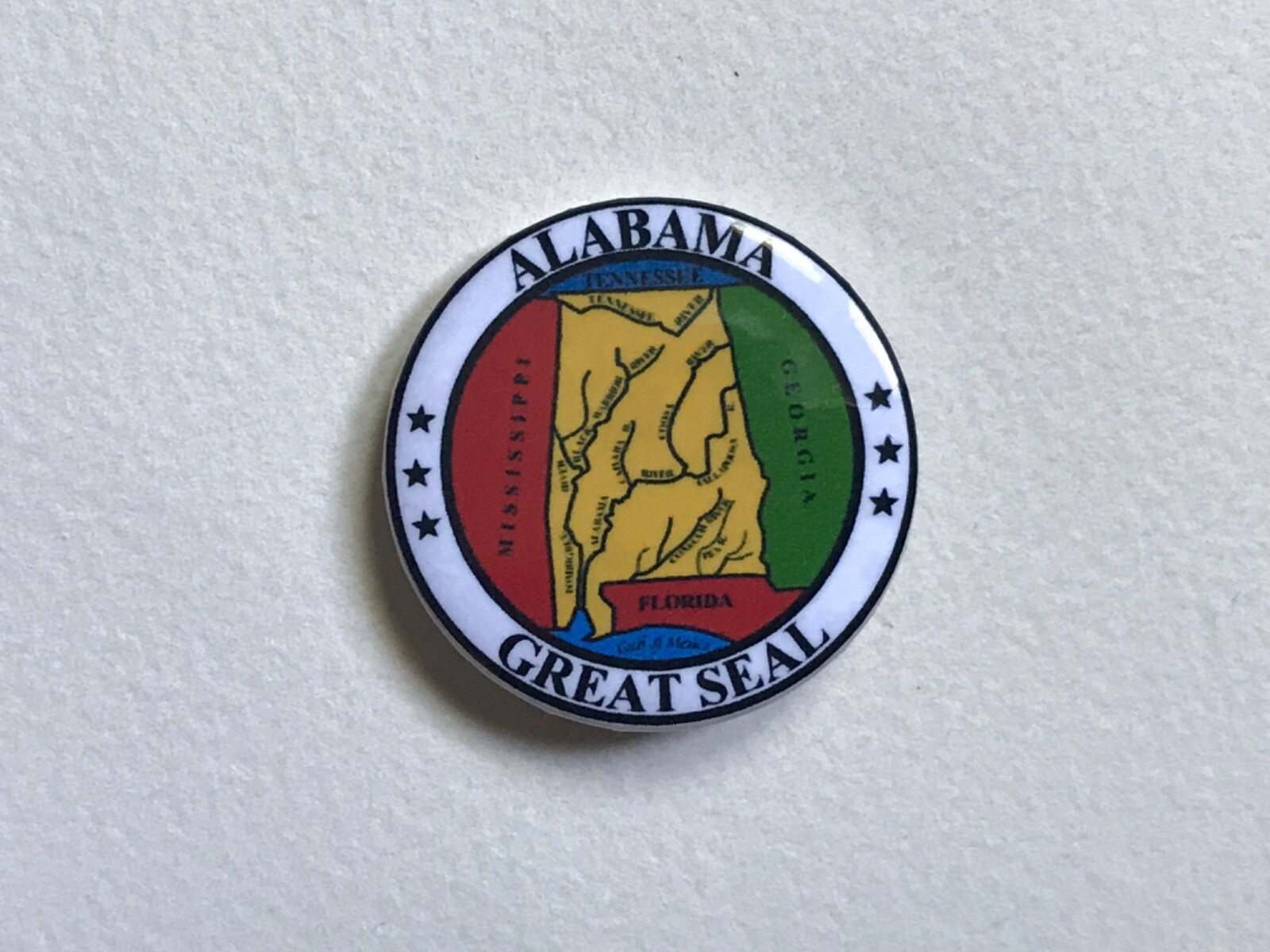 Great Seal Of ALABAMA Pin Badge Exclusive Design Limited Series Litho ...