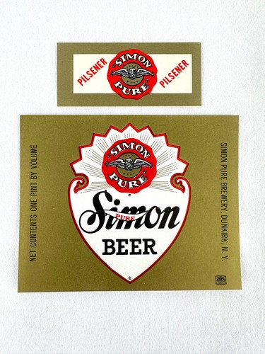 Fred Koch Brewery | Dunkirk, NY - Simon Pure Beer Pint Label | eBay