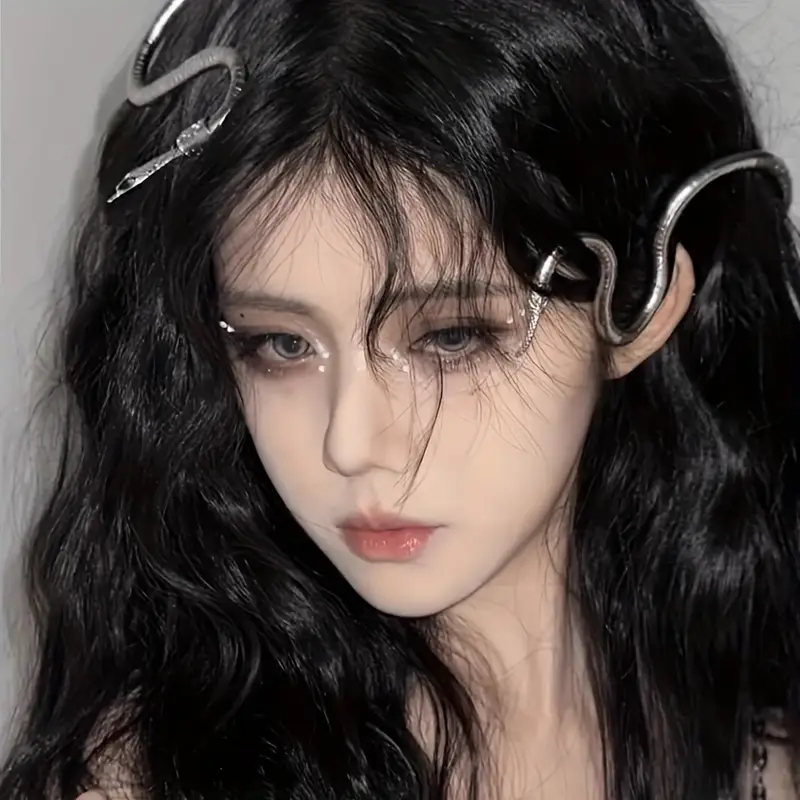 Adjustable Snake Silver Color Bracelet Necklace Jewelry Gothic Collar ...