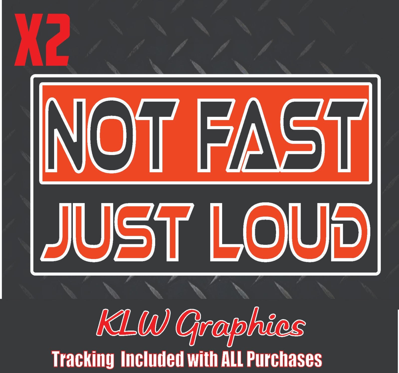 Not Fast Just Loud Decal Stickers Turbo Diesel Truck 7.3 6.6 JDM Funny ...