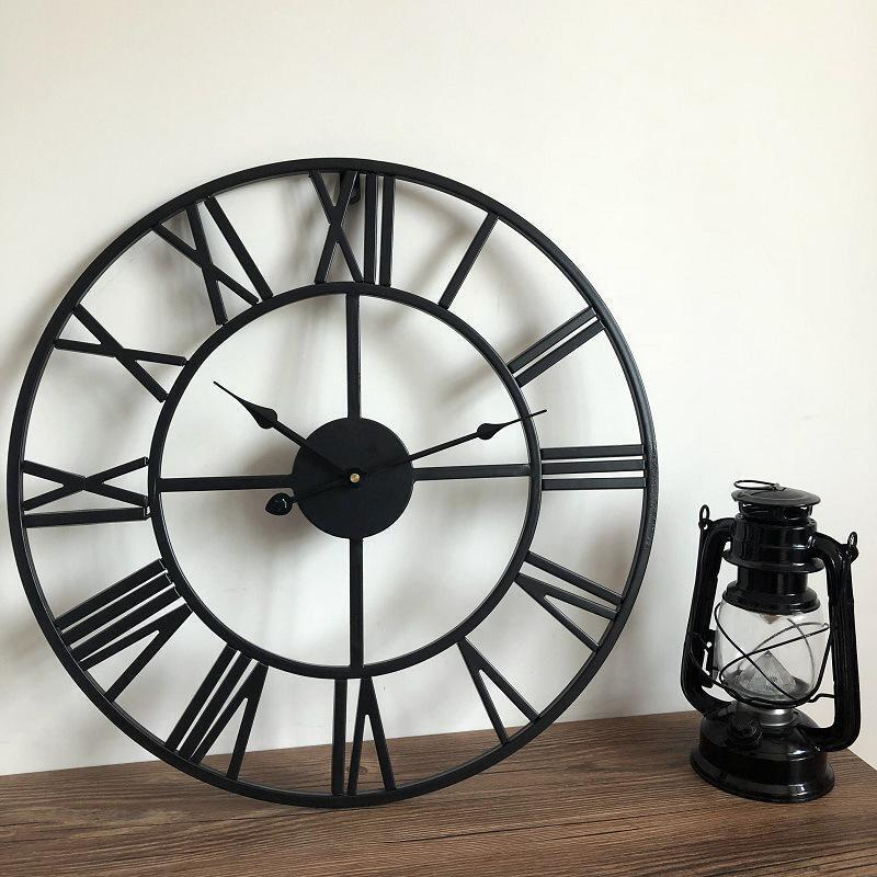 GARDEN ROMAN WALL CLOCK LARGE INDOOR OUTDOOR NUMERALS GIANT OPEN FACE ...