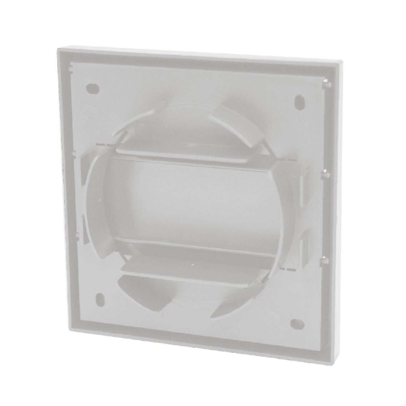 White Hooded Extractor Fan Vent Cowl with Back Draught Shutter 4" 100mm ...