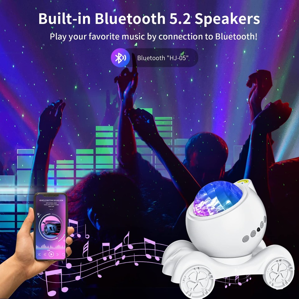 Northern Light Projector, Aurora Star Projector Built-in Bluetooth ...