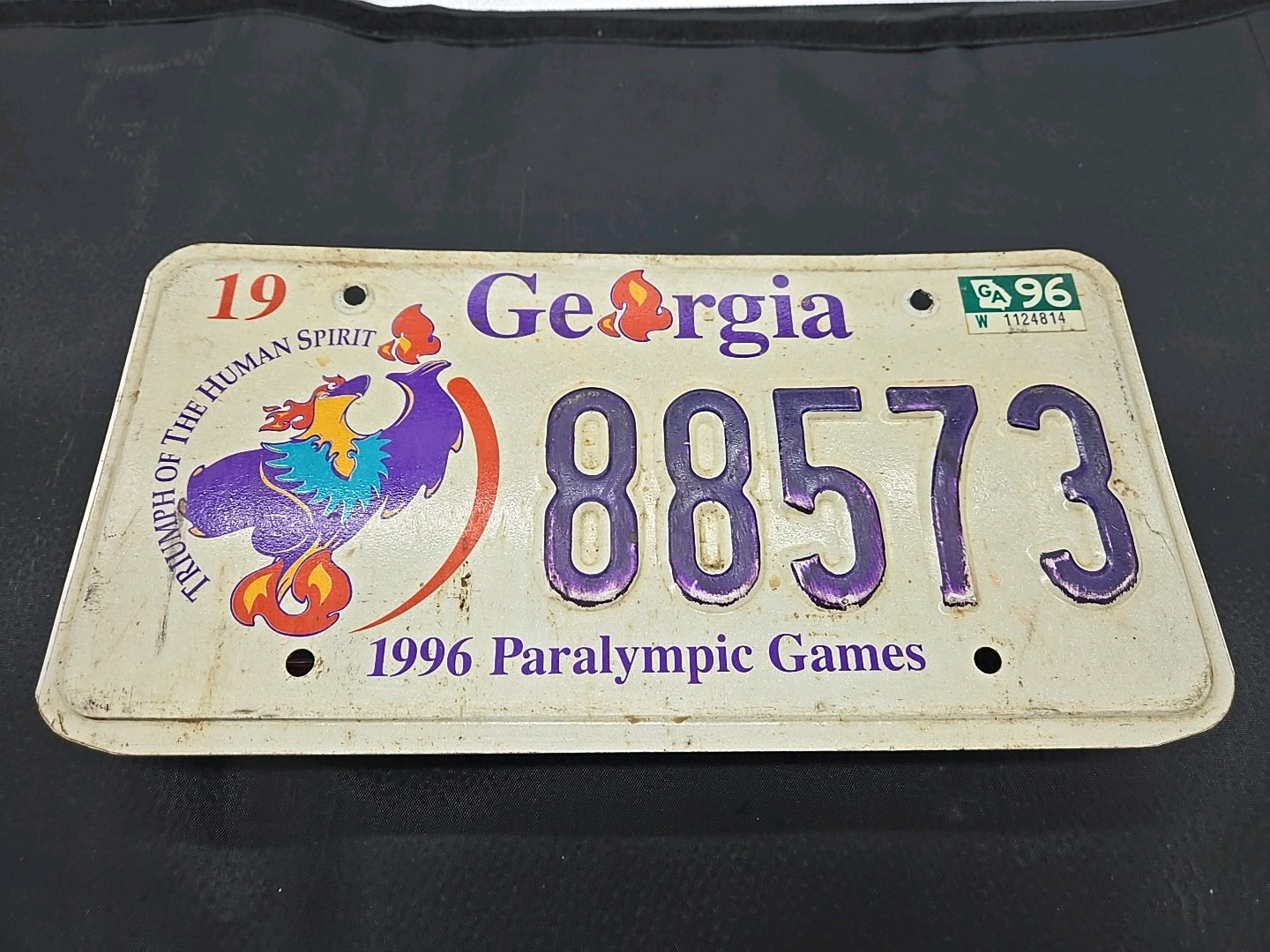 1996 Olympic Paralympic Games ATLANTA FLAME TOURCH 88573 License Plate ...