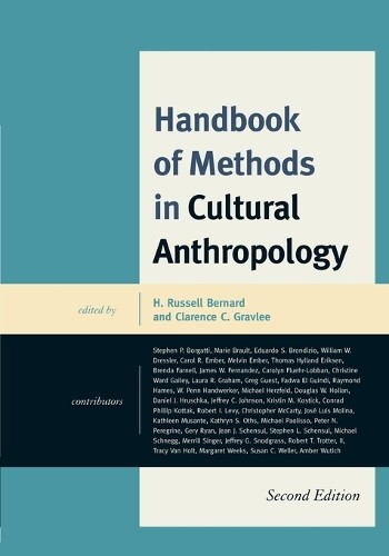 H. Russell Bernard Handbook of Methods in Cultural Anthropology (Poche ...