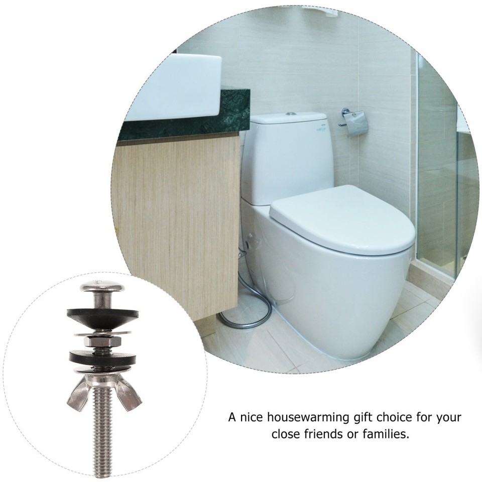 2 Sets/4pcs Toilet Seat Fixing Bolt Bolts Mounting Screws for Tank ...