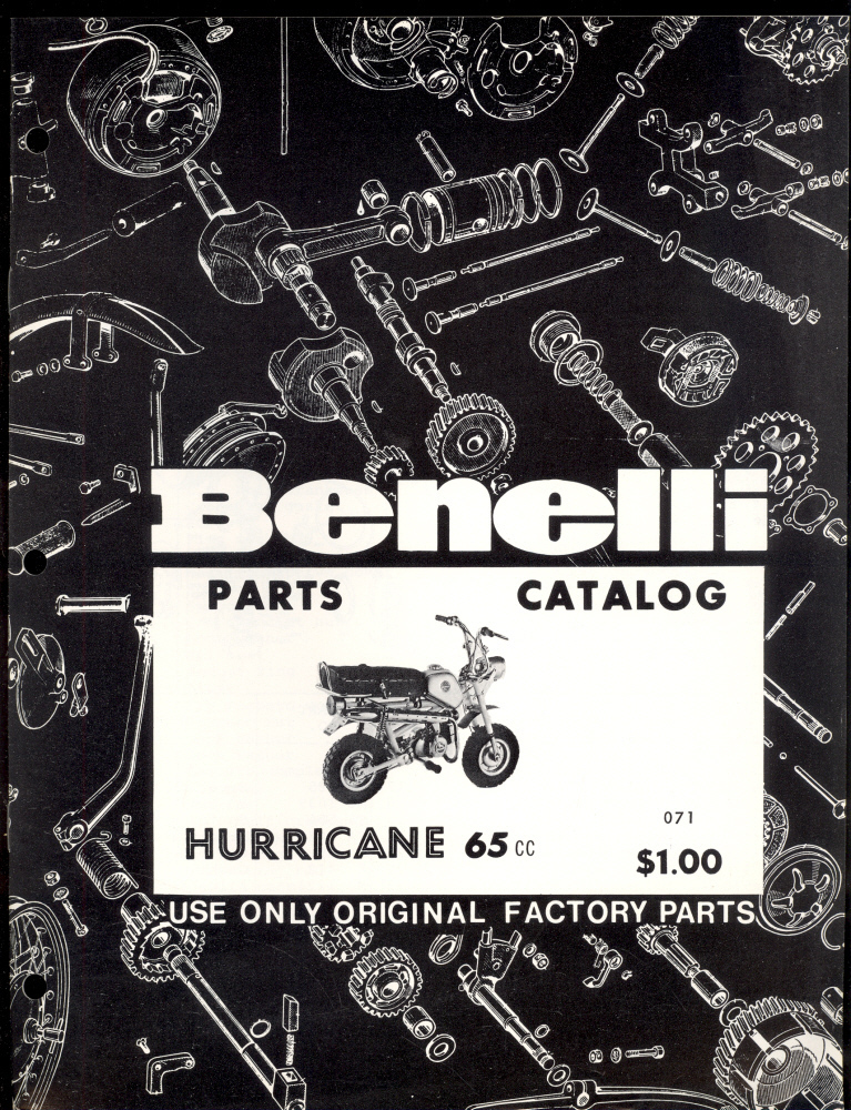 BENELLI 65cc HURRICANE MINI BIKE PARTS MANUAL / COMOPOLITAN MOTORS | eBay