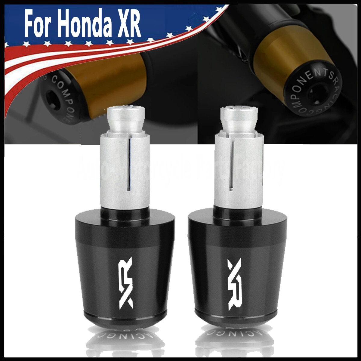NEW CNC Handlebar Bar Ends Hand Grips End Caps For Honda XR100 XR250 ...
