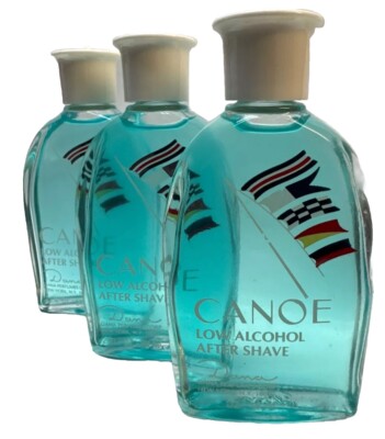 3 canoe low alcohol after shave 2oz ea scuffed bottle | eBay