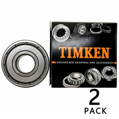 2PACK USA Brand TIMKEN 6201-ZZ 12X32X10MM Double Metal Seal Ball ...