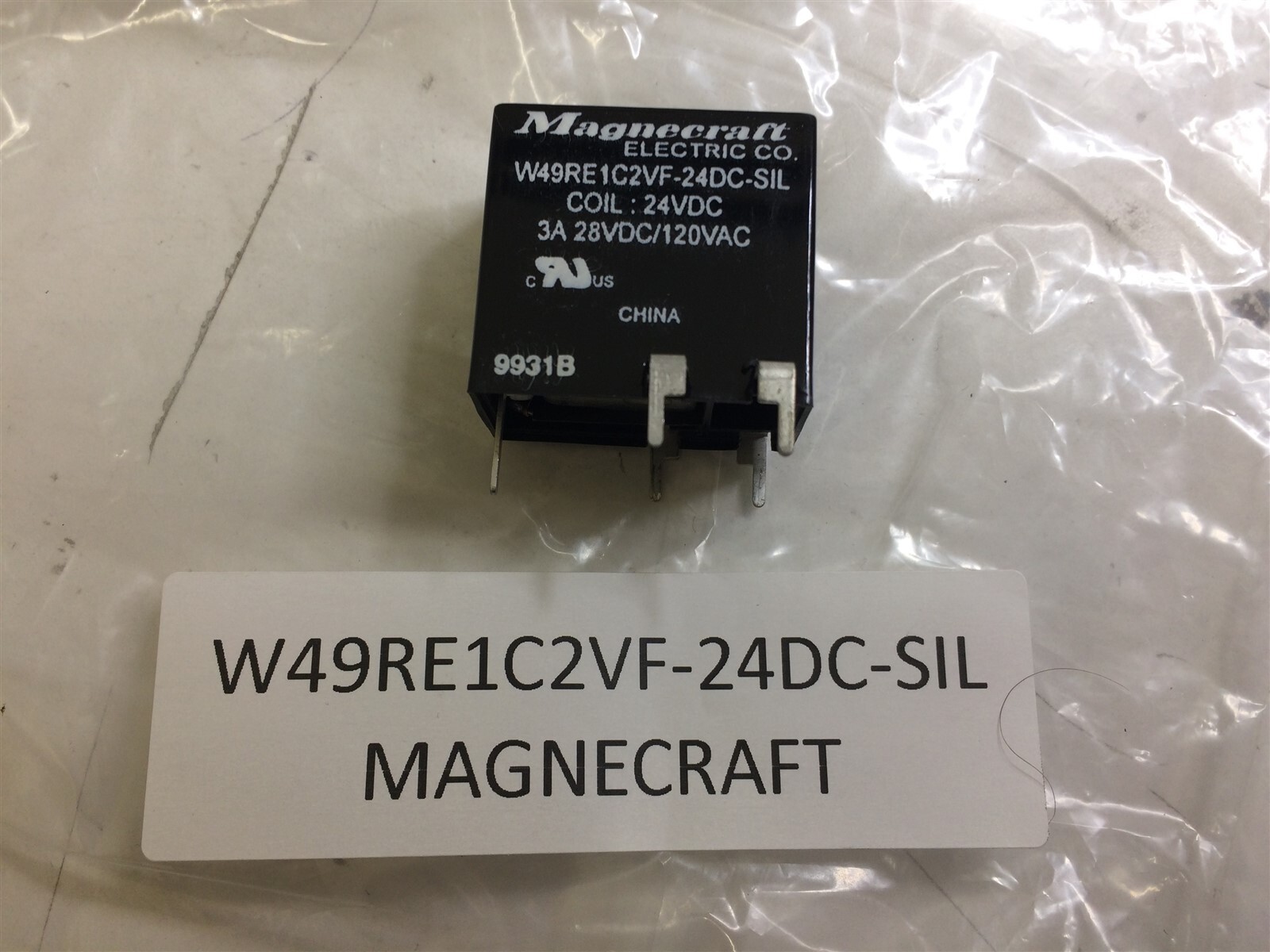 W49RE1C2VF-24DC-SIL MAGNECRAFT Power Relay 24VDC 6.56KOhm 3A THT 1 UNIT ...