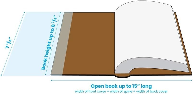 Clear Book Covers, 25 Pack, Plastic Sleeve Cover for Books, Protector ...