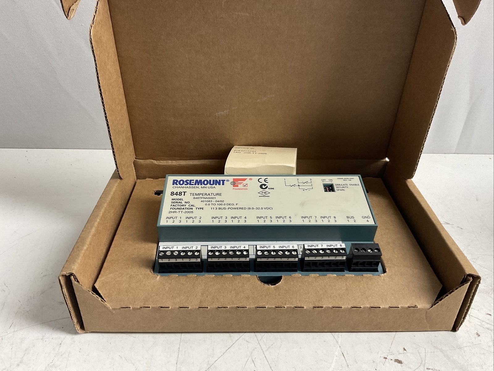 ROSEMOUNT 848T 848TFNAS001K1062 FOUNDATION FIELD BUS TEMPERATURE ...