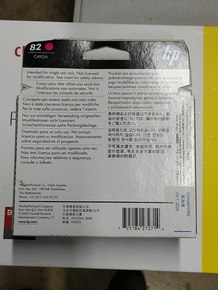 New HP 82 Magenta Ink Cartridge C4912A | eBay