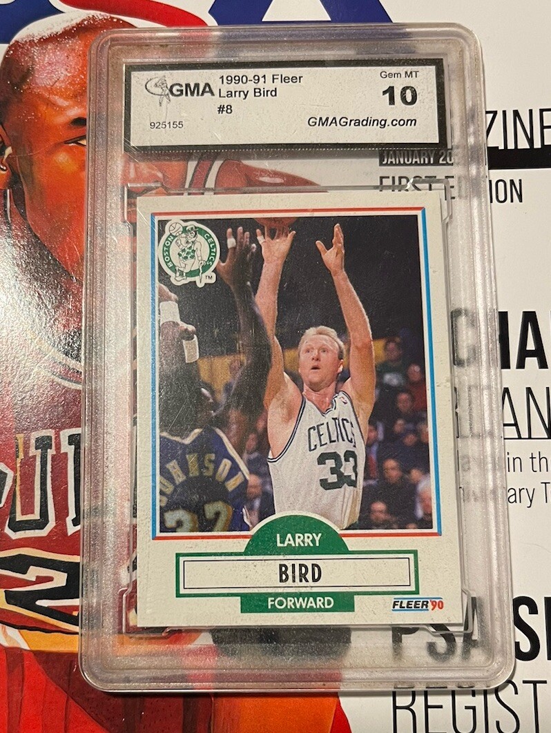1990-91 Fleer #8 Larry Bird | HOF | | GMA10 Gem Mint | eBay