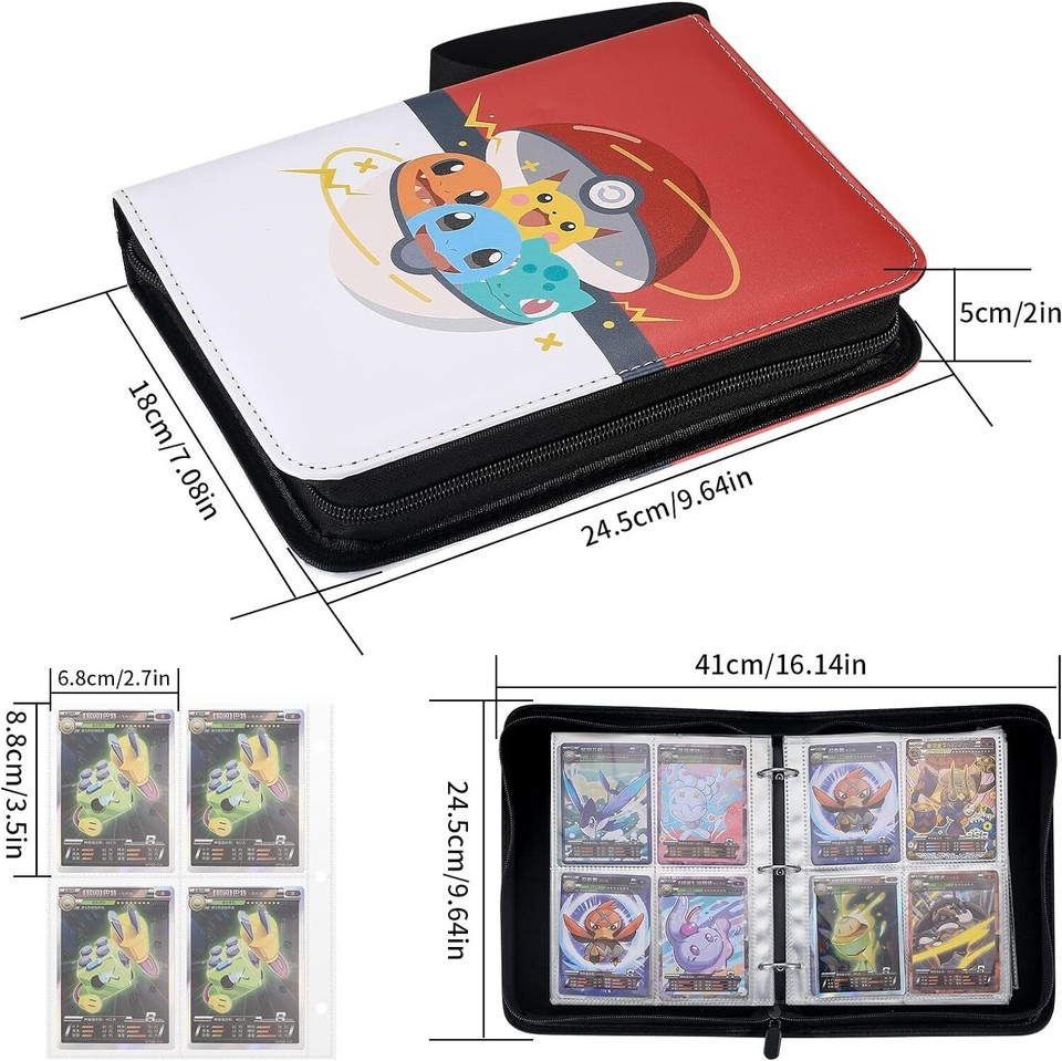 For Pokemon Trading Cards Album Folder 400/900 Pockets Card Binder ...