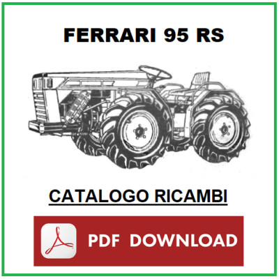 FERRARI 95 RS Catalogo ricambi Manuale parti esplosi trattore SPARE ...