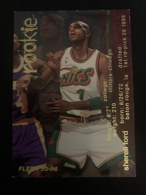 Sherell Ford #292 RC 1995-1996 Fleer Illinois Seattle Supersonics NBA ...