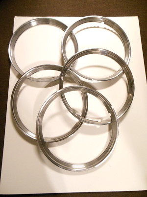 1940 - 1948 Ford Trim Rings (Five) Original Ford Used 16" Stainless | eBay