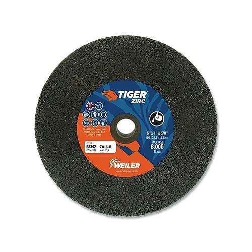 Weiler Tiger® Ao Snagging Wheel, 6 Inches Dia, 1 Inches Thick, 5/8 ...