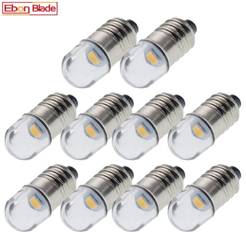10Pcs E10 Screw LED 3V 6V 4.5V 12V 18V Warm White Replace Torch ...