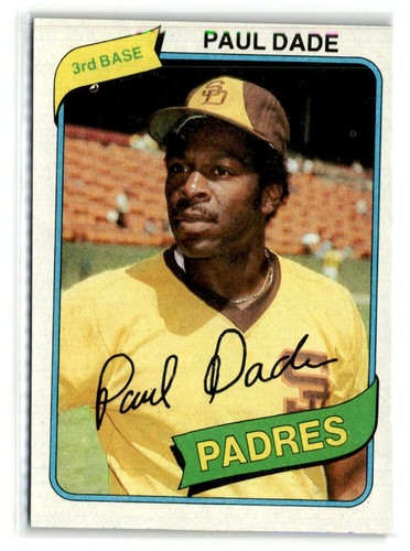 1980 Topps Baseball #254 Paul Dade San Diego Padres | eBay