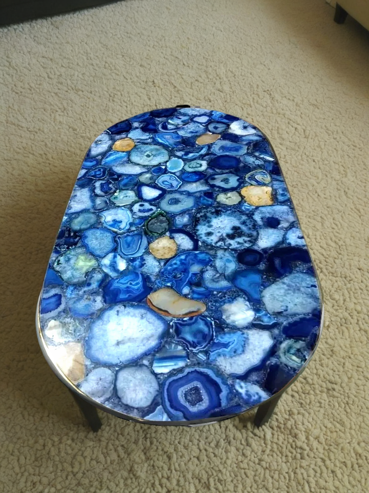 Natural Blue Quartz Stone Countertop / quartz Stone Slabs /coffee table ...