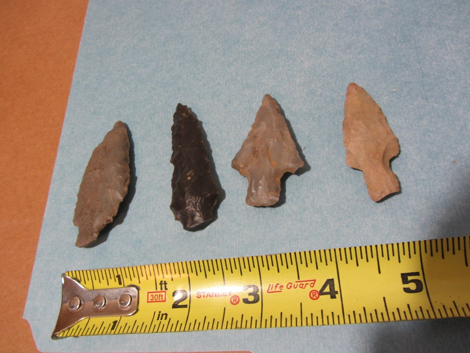 4 arrowheads table rock black point serrated arrowhead point Kentucky artifact | eBay