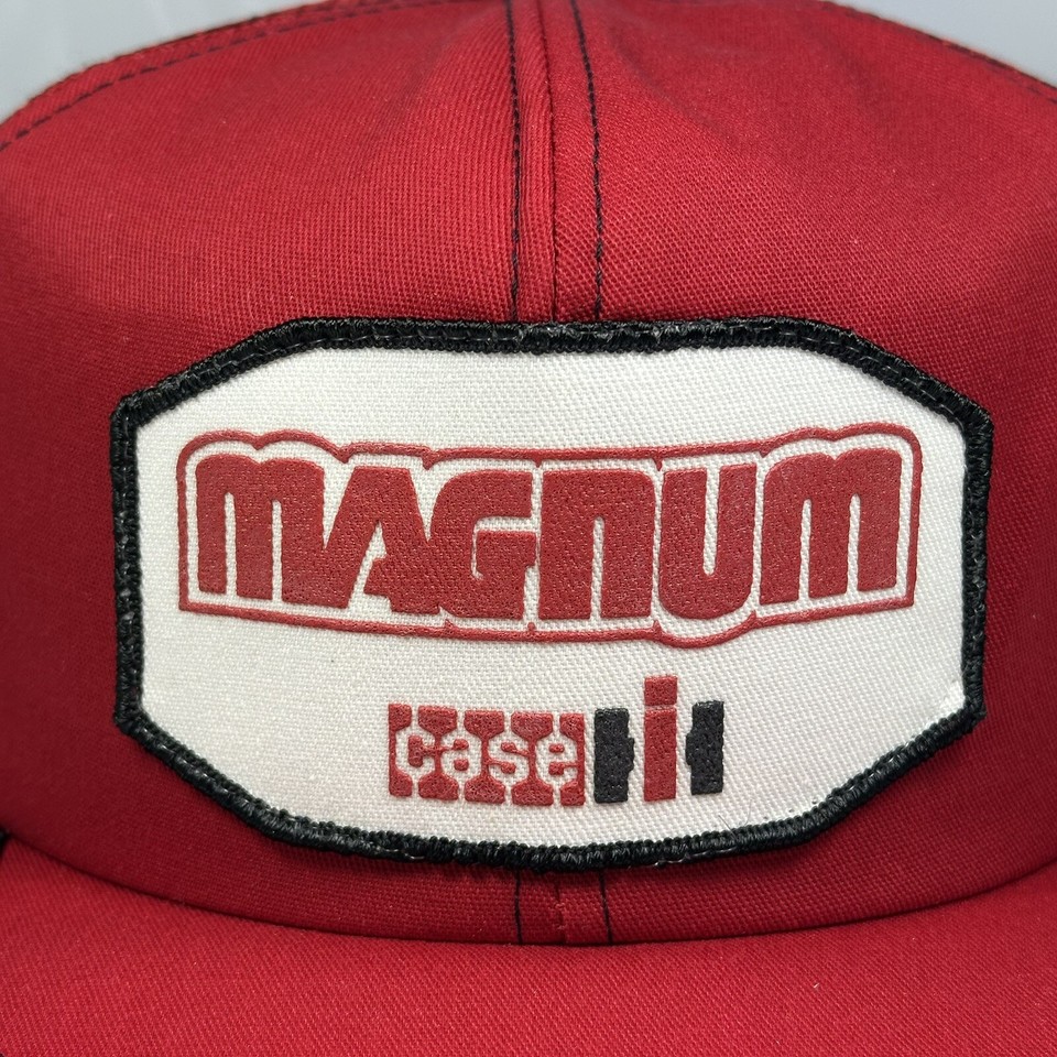 NOS Vintage K-Products Case IH Magnum 3 Stripe Trucker Hat Red Farm Cap ...