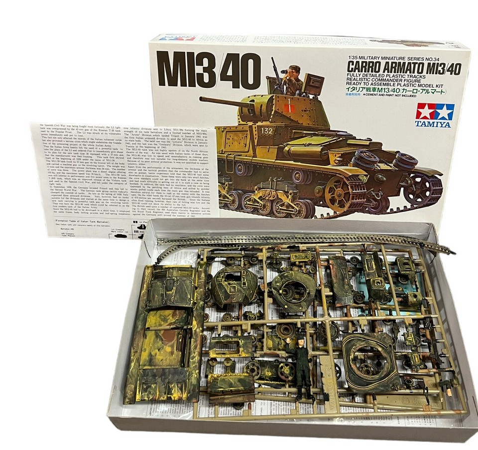 Tamiya 35296 1/35 Scale Model Kit WWII Italian Medium Tank Carro Armato ...