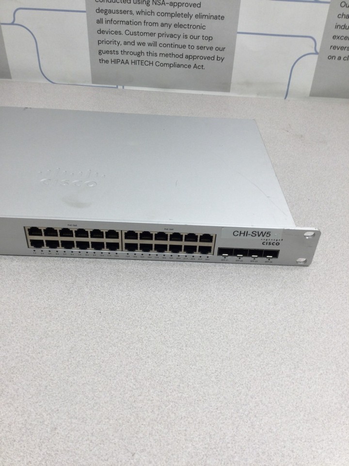 Cisco Meraki 24 Port Poe Cloud Managed Switch Ms220-24p | eBay