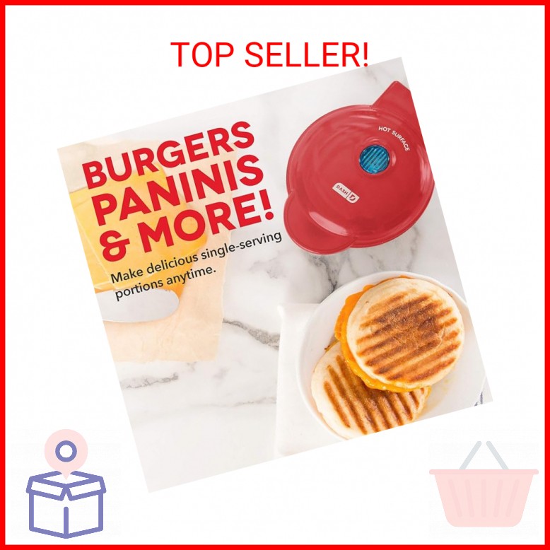DASH Mini Maker Portable Grill Machine + Panini Press for Gourmet ...