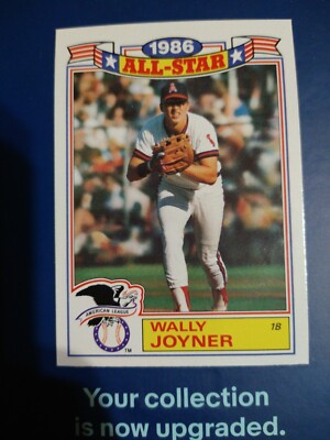 Wally Joyner 1987 Topps 1986 All Star Commemorative #13 California ...