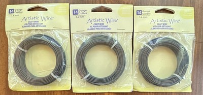 3 pkgs wire - 14g Iron Color 25 ft (NEW) Artistic Wire - AWB143025 | eBay