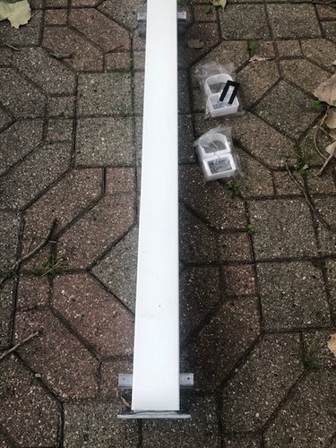 RDI Titan Pro Rail Mid post. Galvanized steel post w/base. white vinyl ...