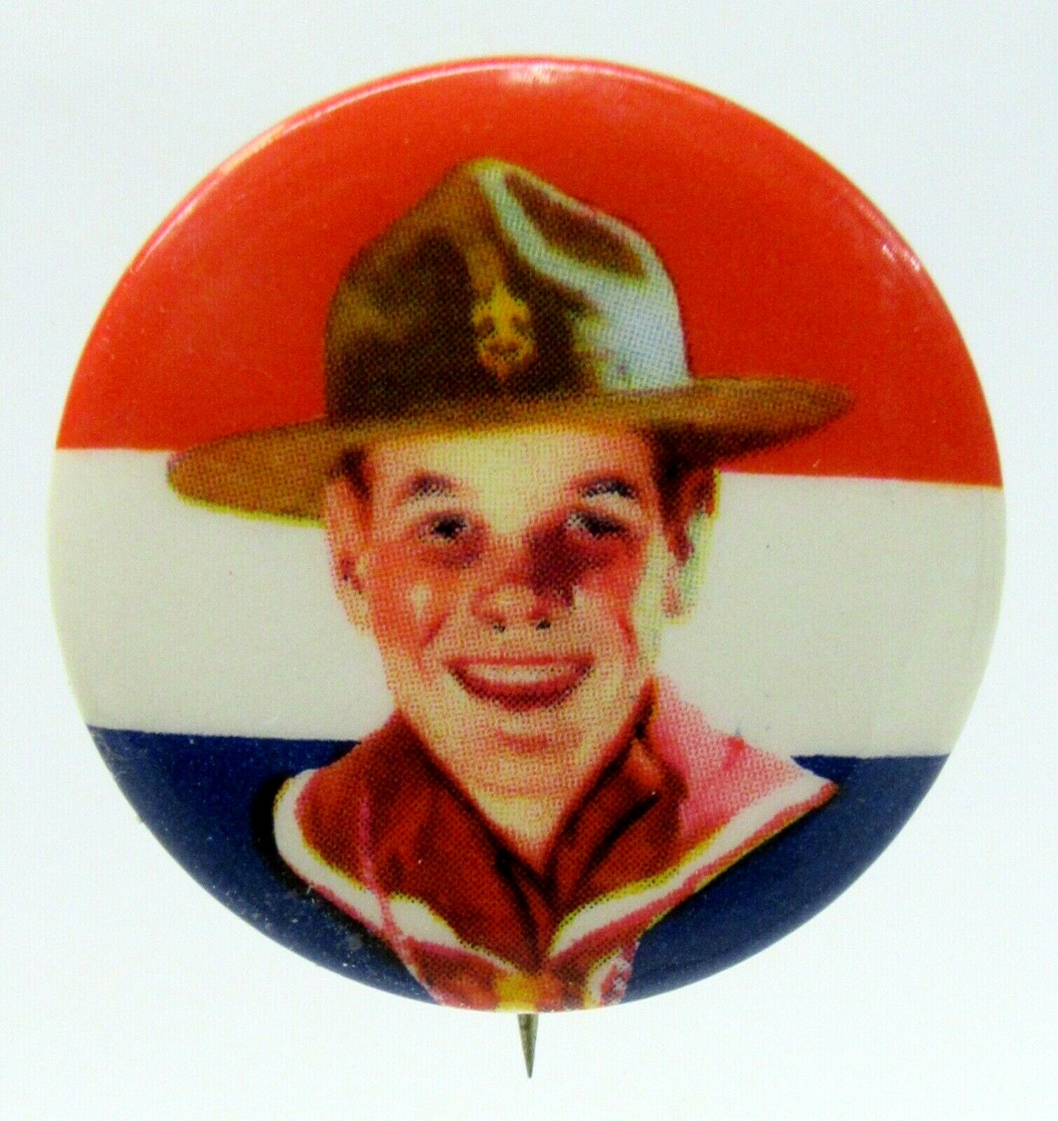 vintage BOY SCOUTS OF AMERICA portrait large 1.25" size pinback button ...