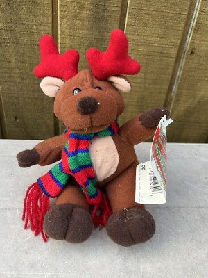 GAF Christmas Squeeze Pals Reindeer Plush Free Shipping! | eBay
